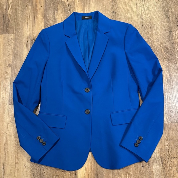 Theory | Jackets & Coats | Theory Blue Classic Blazer With Notched ...